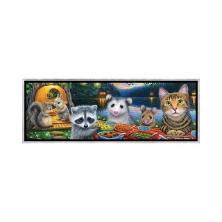 iCanvas "Mr Tabbs Potluck Dinner" by Bridget Voth Framed - Bed Bath ...