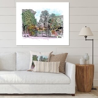 Designart "City View Of Canadian Countryside City" Traditional Canvas ...
