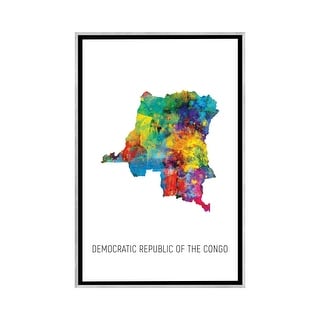 iCanvas "Democratic Republic Of The Congo Map" by Michael Tompsett ...