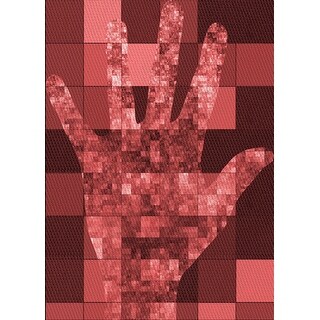 Ahgly Company Machine Washable Transitional Cranberry Red Area Rugs ...