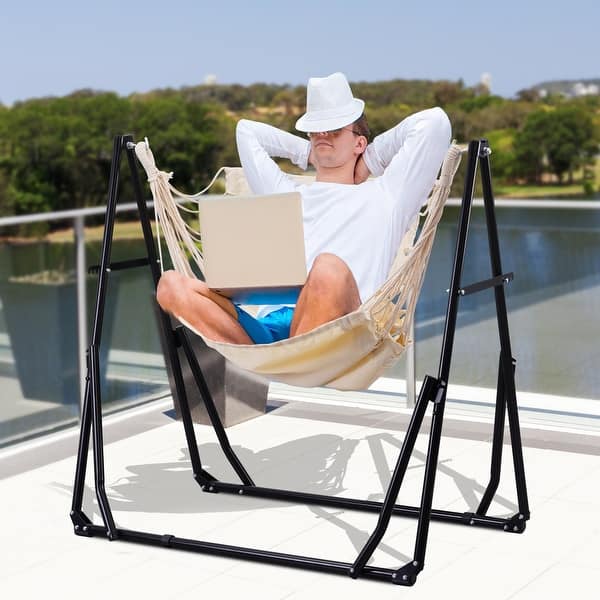 2 in 1 Hammocks Portable Convertible Hammock Swing Chair with Steel ...