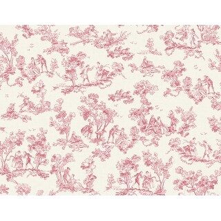 Seabrook Designs Pastoral Toile Unpasted Wallpaper - 27 in. W x 27 ft ...