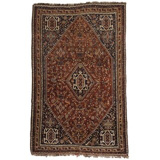 Canvello Traditional Silkroad Shiraz Brown Red Rug - 5'0'' X 8'0'' - 5 ...