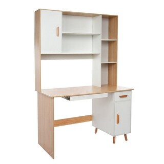 Computer Desk Desk Bookcase Combination Computer Desktop Desk Home ...