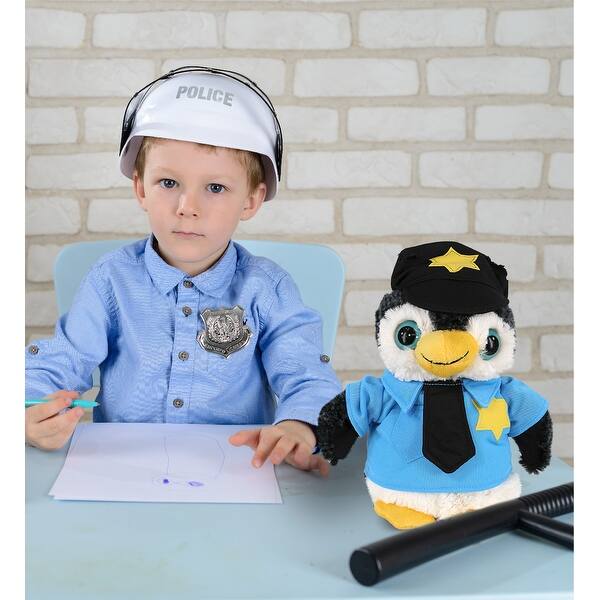 Dollibu Penguin Police Officer Plush Toy with Cute Cop Uniform and Cap ...