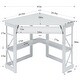 VECELO Triangle Corner Desk 90 Degrees Triangle for Computer, Small ...