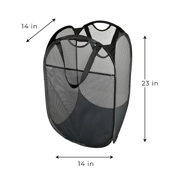 Smart Design Pop Up Laundry Hamper with Carry Handles - Set of 2 - Bed ...