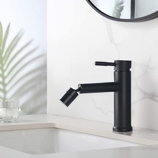 CERYPSA Faucet Matte Black Bathroom Faucet 2Mode 360°Rotating Aerator ...