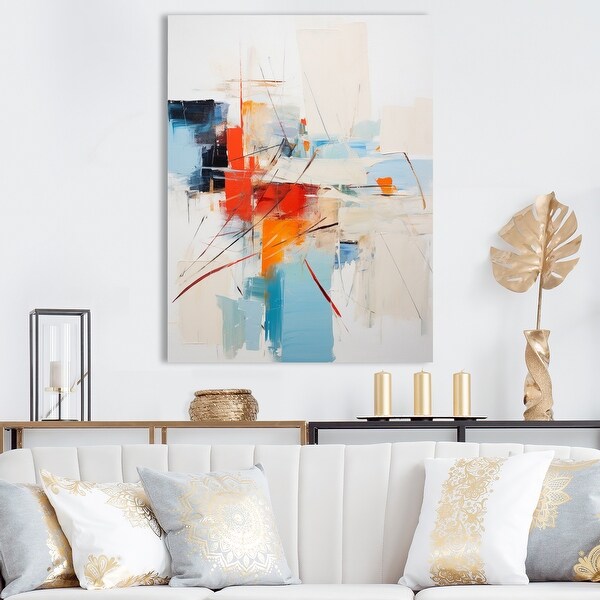 Designart "Ephemeral Patience Minimal Abstract" Abstract Painting Wall ...