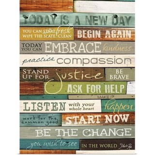 "Today is a New Day" Poster Print - Multi - Bed Bath & Beyond - 25534523