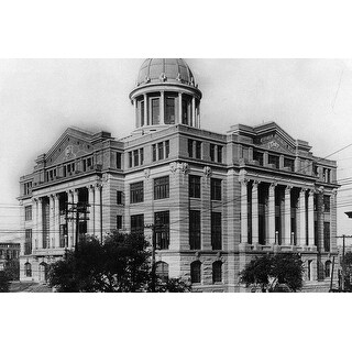 Harris County Courthouse Black and White Gallery Wrapped Canvas - Bed ...
