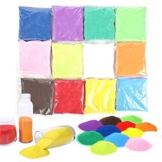 13.2lbs 12pcs Art Colored Sand DIY Drawing Sand Arts and Crafts Kit ...