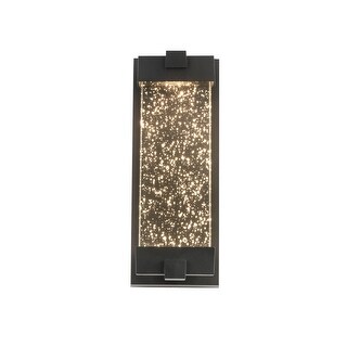 Glow Box LED Modern Indoor/Outdoor Wall Light, Sand Black - Bed Bath ...
