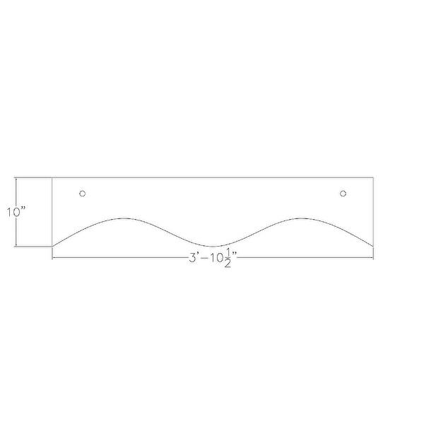 eSCAPE Series 5'L x 10"H Alternating Cloud Acoustical Ceiling Baffles ...