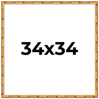 34x34 Frame Gold Bamboo Solid Wood Picture Frame | 1 Inch Moulding ...