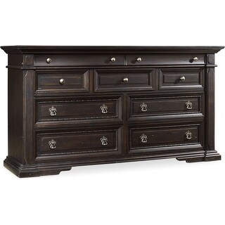 Hooker Furniture 72 Inch Wide 9 Drawer Spruce Wood Dresser from the ...