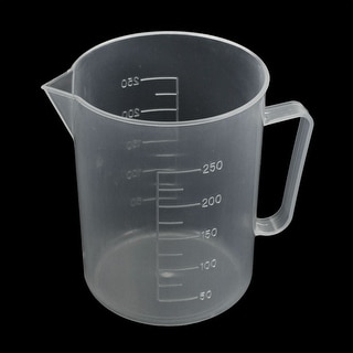 250mL 7x9cm Clear Plastic Cylinder Shape Beaker Measuring Cup Measurer ...