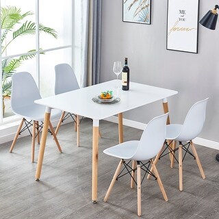 Dining Table with MDF Table Top and Heat Transfer Legs Leveling Feet ...