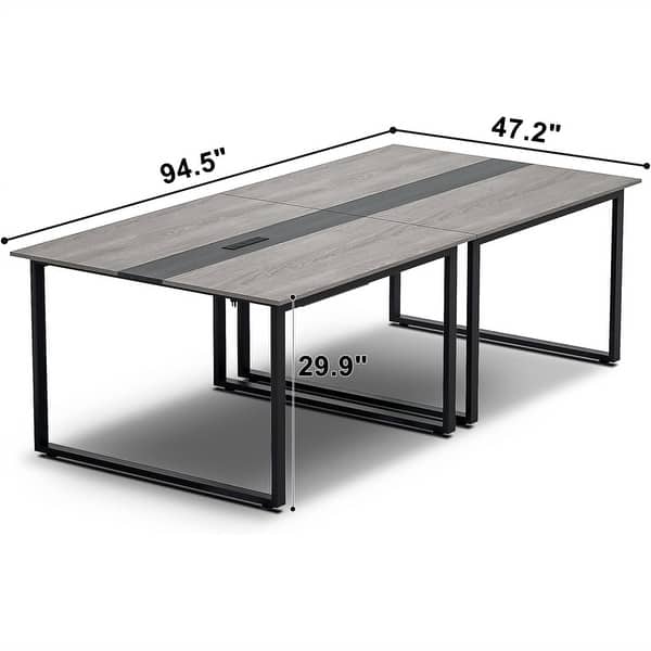 Rectangular Conference Room Table w/USB Ports & Outlets Meeting Table ...