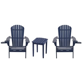 Foldable Adirondack Chair with cup holder Bristro Set, 2 Foldable ...