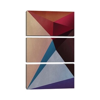 iCanvas "Interconnected Triangles XII" by Angel Estevez 3-Piece Wall ...