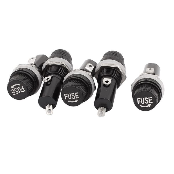 5 Pcs AC125V/15A 250V/10A 14mm Thread Panel Mounting Fuse Holder For ...