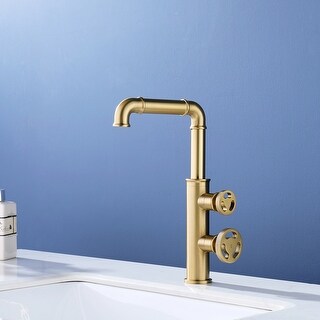 Bathroom Faucet Single Hole Dual Handle Lavatory Mixer Taps - Bed Bath ...