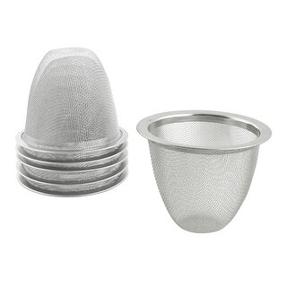 Metal Mesh Perforated Funnel Tea Filter Strainer Infuser Silver Tone ...