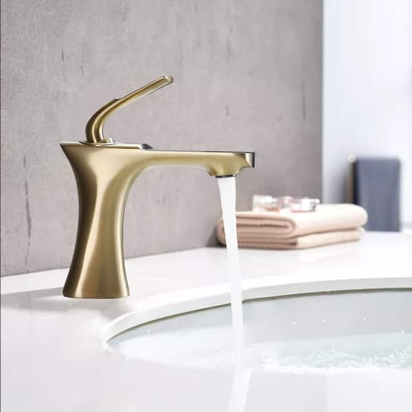 Gold Single Hole Bathroom Faucet