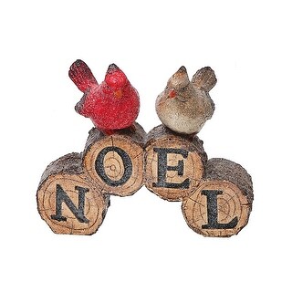 Christmas Polyresin Birds On Log Noel - Bed Bath & Beyond - 38431846