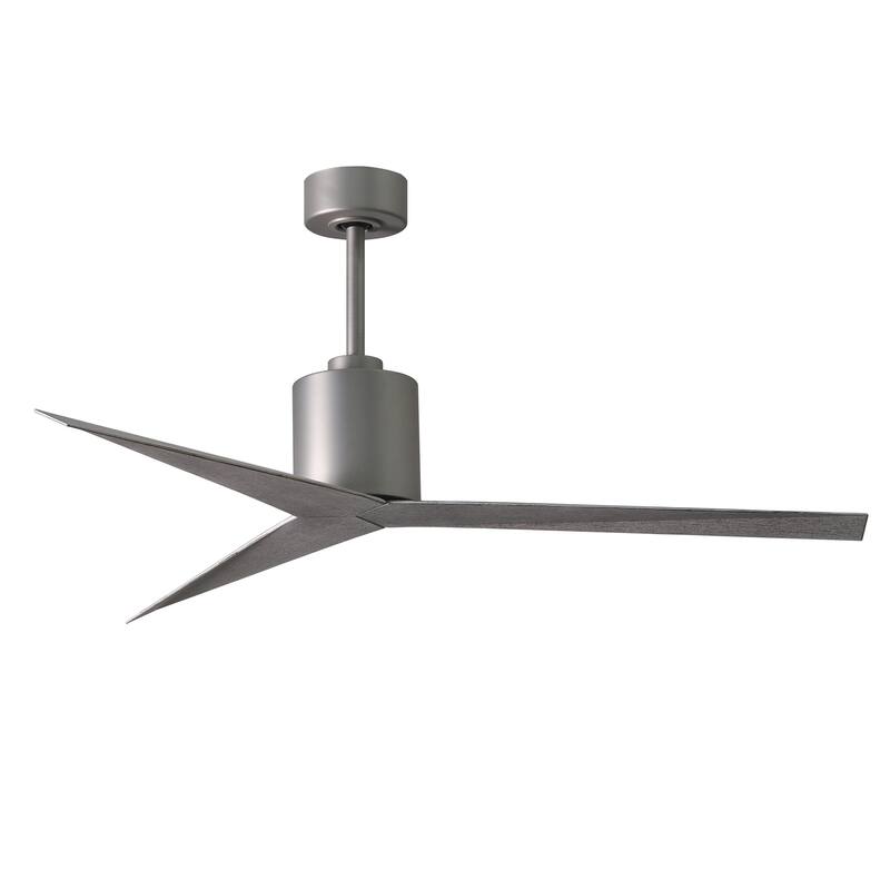 Eliza 3-blade Brushed Nickel Paddle Ceiling Fan with Barn Wood Blades ...