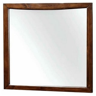 Mirror with Rectangular Wooden Frame, Cherry Brown - Bed Bath & Beyond ...