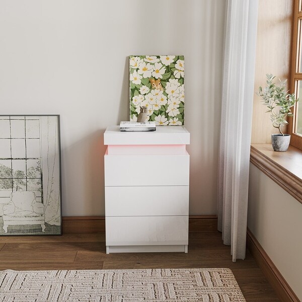Bedside table tall thin store