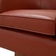 Tito Top Grain Leather Wood Base Swivel Chair by Greyson Living - Bed ...