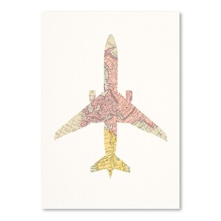 Americanflat - Vintage Map Plane Collage I by Chaos & Wonder Design ...