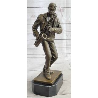 Hand Made African American Black Saxophone Player Musician Bronze ...