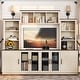 Modern 87.6" Wall Unit Entertainment Center with Bookshelves for TVs up ...