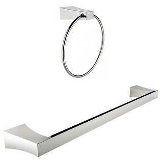 Chrome Plated Towel Ring With Single Rod Towel Rack Accessory Set - Bed ...