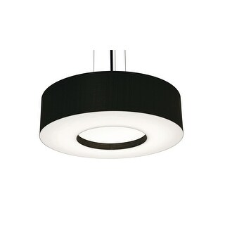 AFX Montclair 19'' Medium Base Pendant - Black Finish - Black Shade ...