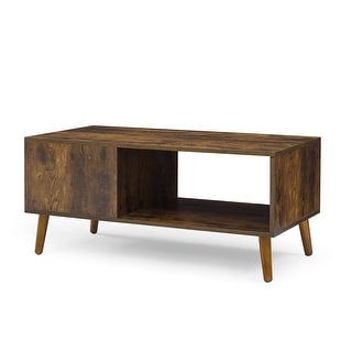 39 Inch Wood Coffee Table with Open Storage Shelf - Bed Bath & Beyond ...