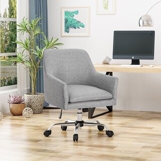 Padded Mid-Back Office Computer Desk Chair Fabric Dressing Chair ...