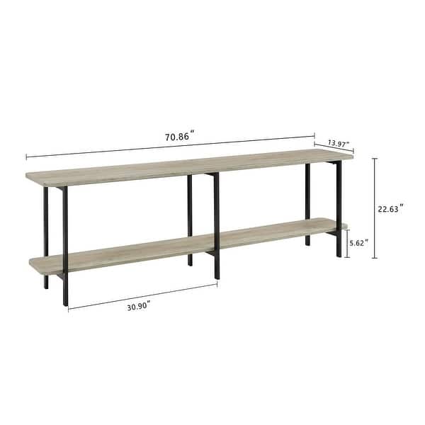 Celine 70.86 Wood Side Table Console - Bed Bath & Beyond - 31939701