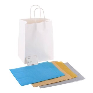 Paper Gift Bag with Tissue Paper Sheets Note Card Storage Carry Bag ...