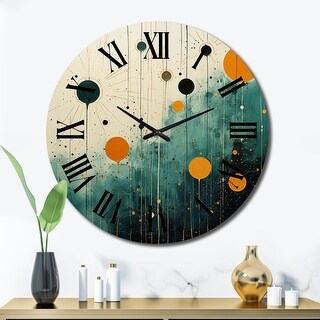 Designart "Colorful Mid Century Minimalist Oasis III" Abstract Collages ...