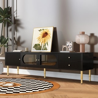 Entertainment Center Media Console TV Cabinet with Multifunctional ...