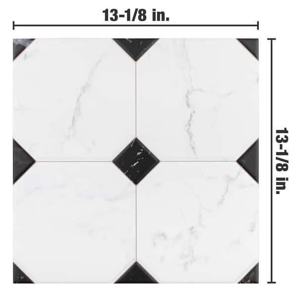 Merola Tile Betera Blanco 13-1/8" x 13-1/8" Ceramic Floor and Wall Tile ...