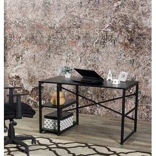 2 tiers metal frame with wood top module study desk - Bed Bath & Beyond ...