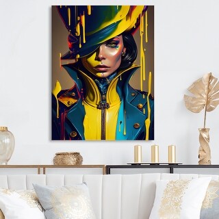 Designart 'Female Criminal Mastermind II' Woman Fantasy Metal Wall Art ...
