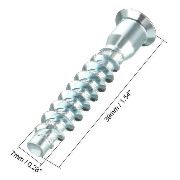 Furniture Confirmat Screw 7x39mm Hex Socket Wood Screws Zinc Plated ...