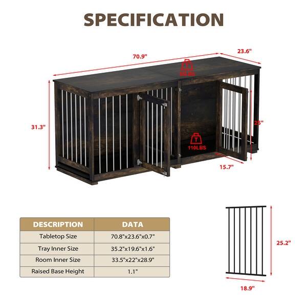 Multi-functional Pet Crate with Secure Locks - Versatile Color Console ...